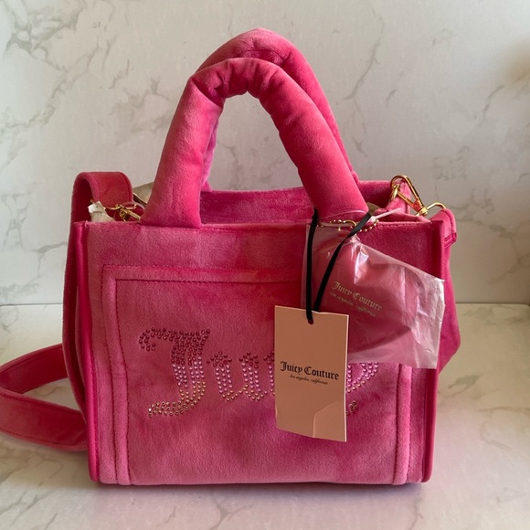 Juicy Couture | Bags | New Hot Pink Velour Big Spender Juicy Couture ...